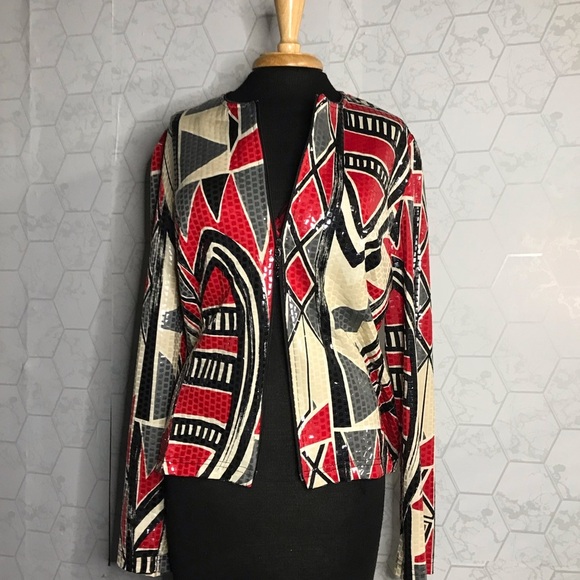 Joseph Ribkoff | Jackets & Coats | Rare Joseph Ribkoff Abstract Jacket ...
